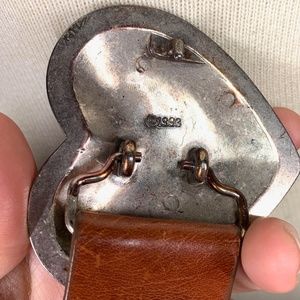 Brighton | Accessories | Vintage Brighton Tooled Leather Belt Heart ...